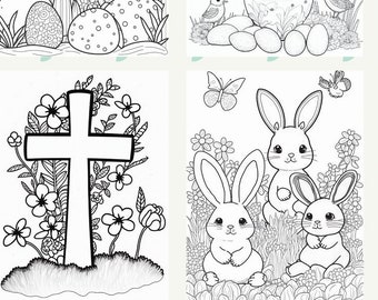 Easter Mandala Bunny Rabbit Coloring Page for Adults (Instant Download ...