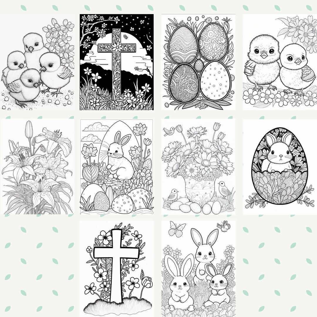 Easter Coloring Pages Fun Kids Easter Coloring Book Digital Download ...