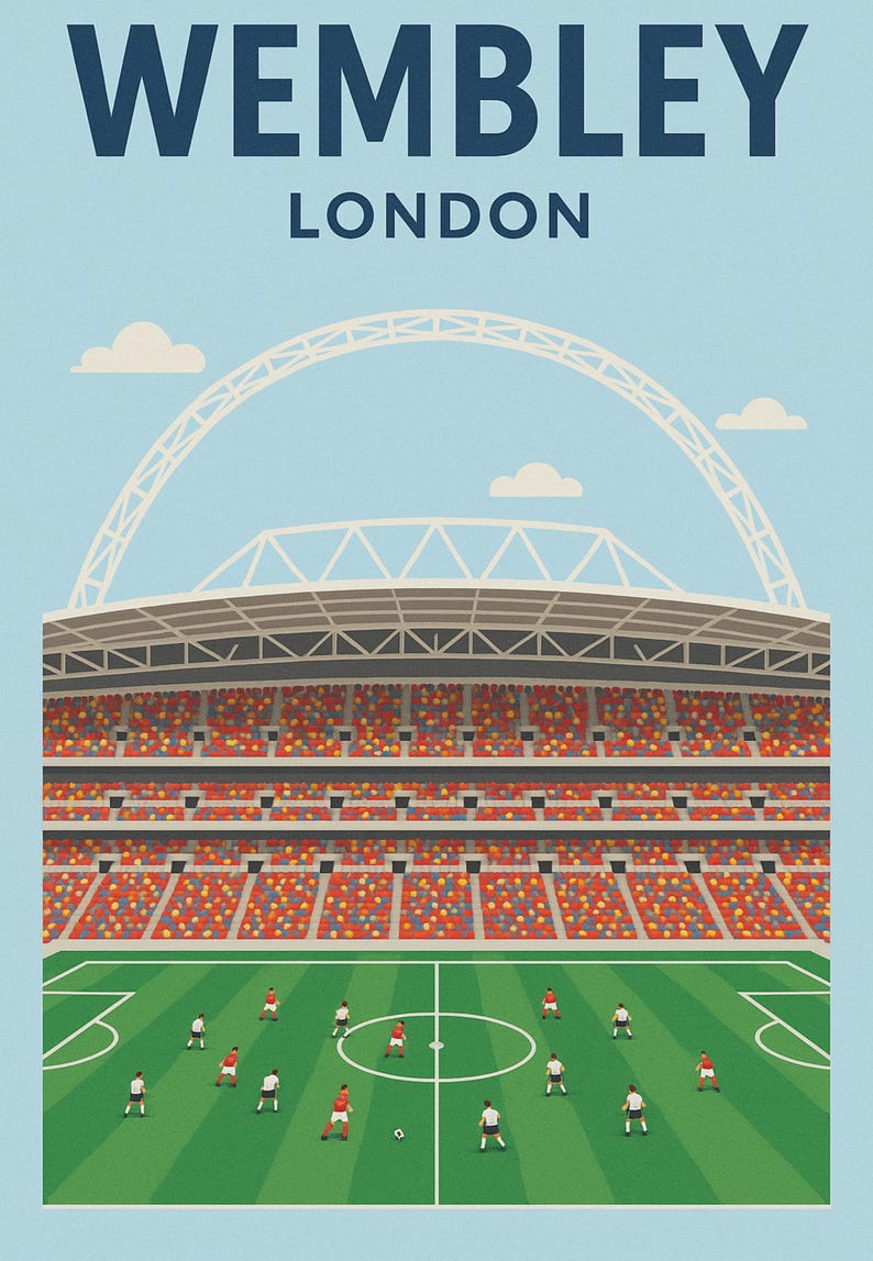 A4 Wembley Stadium Poster - Etsy