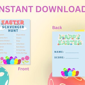 EASTER GAMES PRINTABLE - Easter Scavenger Hunt for Kids, Digital Print ...