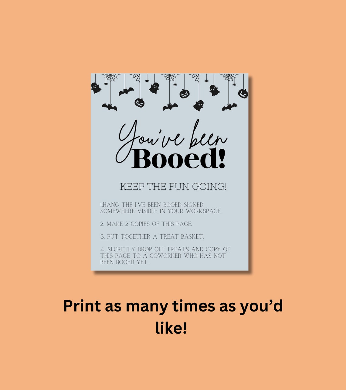 You've Been Booed Coworker Printable Halloween Booed Game, I've Been ...