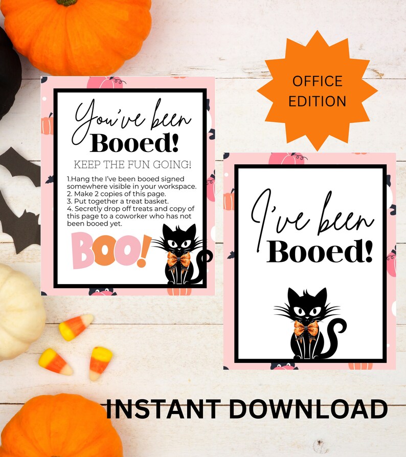 You've Been Booed Coworker Printable Halloween Booed Game, I've Been ...