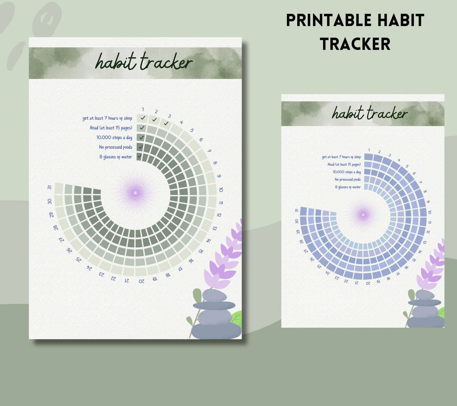Habit Tacker. Printable Habit Tracker. Editable Habit Tracker. New Year ...