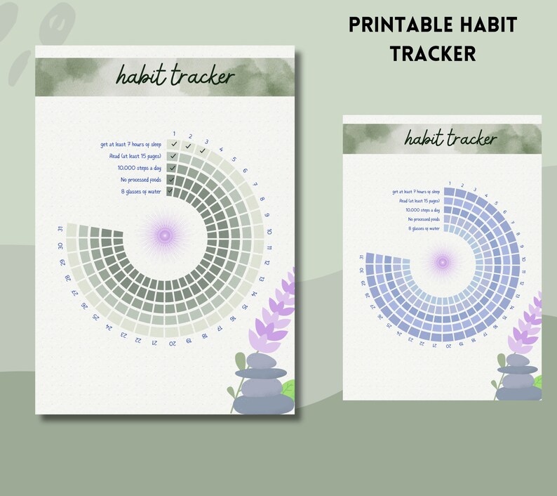 Habit Tacker. Printable Habit Tracker. Editable Habit Tracker. New Year ...