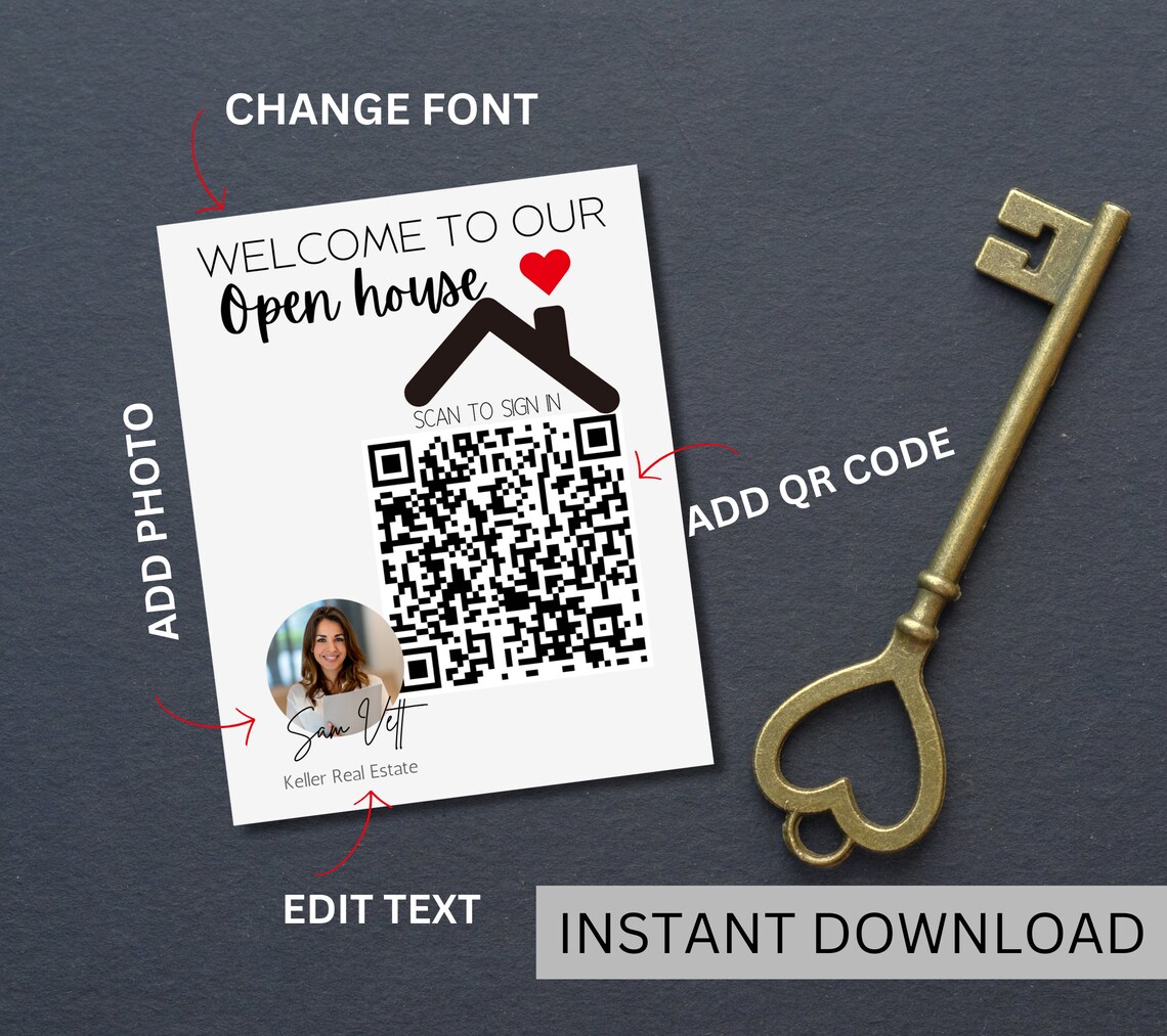 Open House Welcome Sign for Real Estate | Realtor Essentials | Open ...