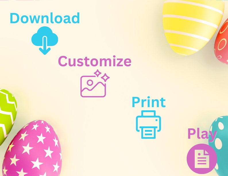 EASTER GAMES PRINTABLE - Easter Scavenger Hunt for Kids, Digital Print ...