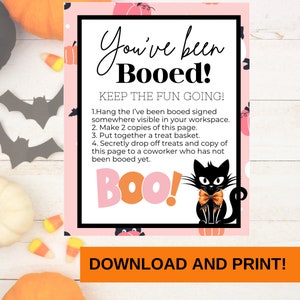You've Been Booed Coworker Printable Halloween Booed Game, I've Been ...