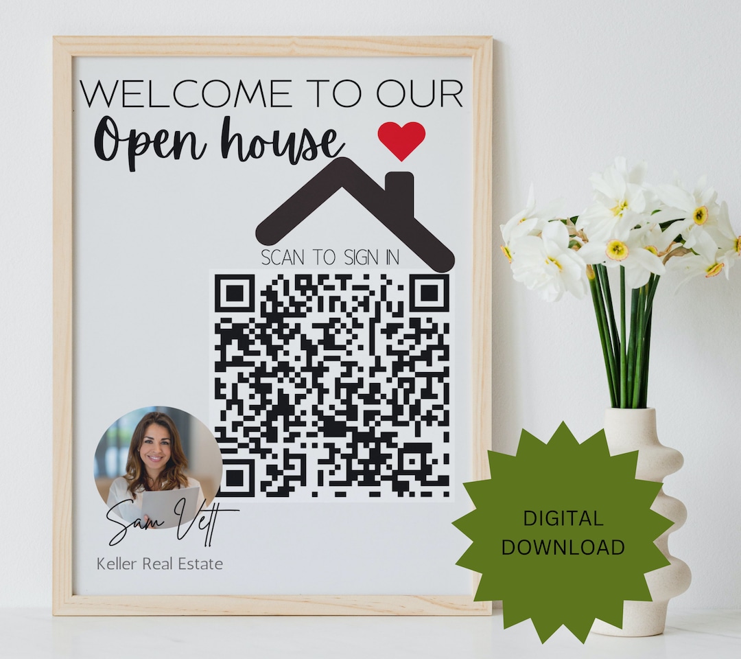 Open House Welcome Sign for Real Estate | Realtor Essentials | Open ...