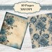 Vintage Blue Roses Digital Paper Blue Roses Scrapbooking Old - Etsy