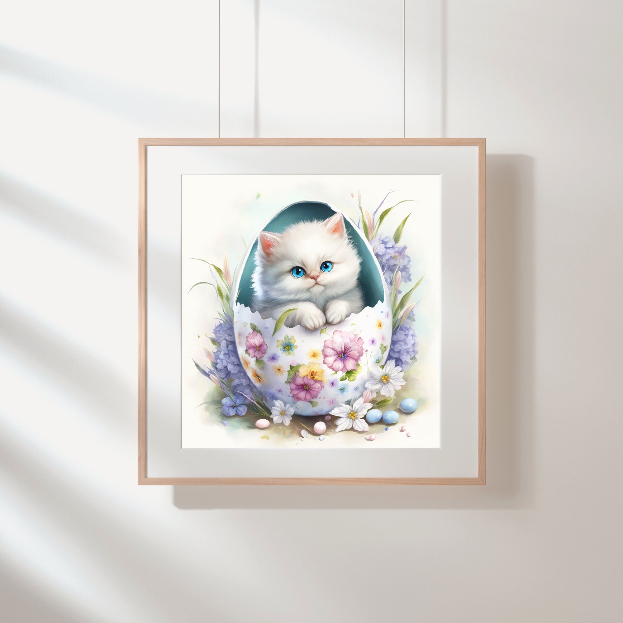 Cat Watercolor Clipart Nursery Decor White Baby Cat Watercolor Cute ...