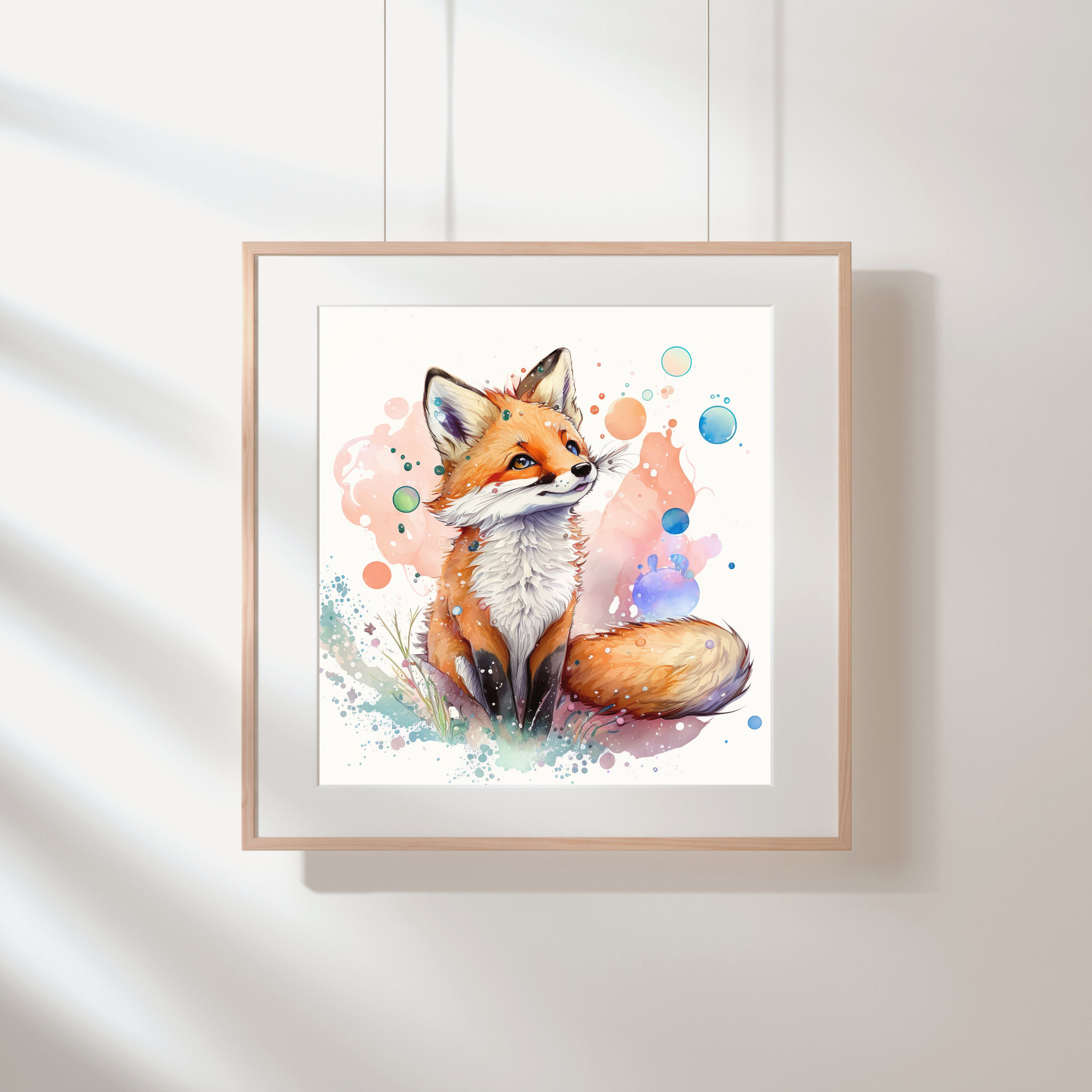 Fox Watercolor Clipart Nursery Decor Baby Fox Watercolor Cute Baby ...