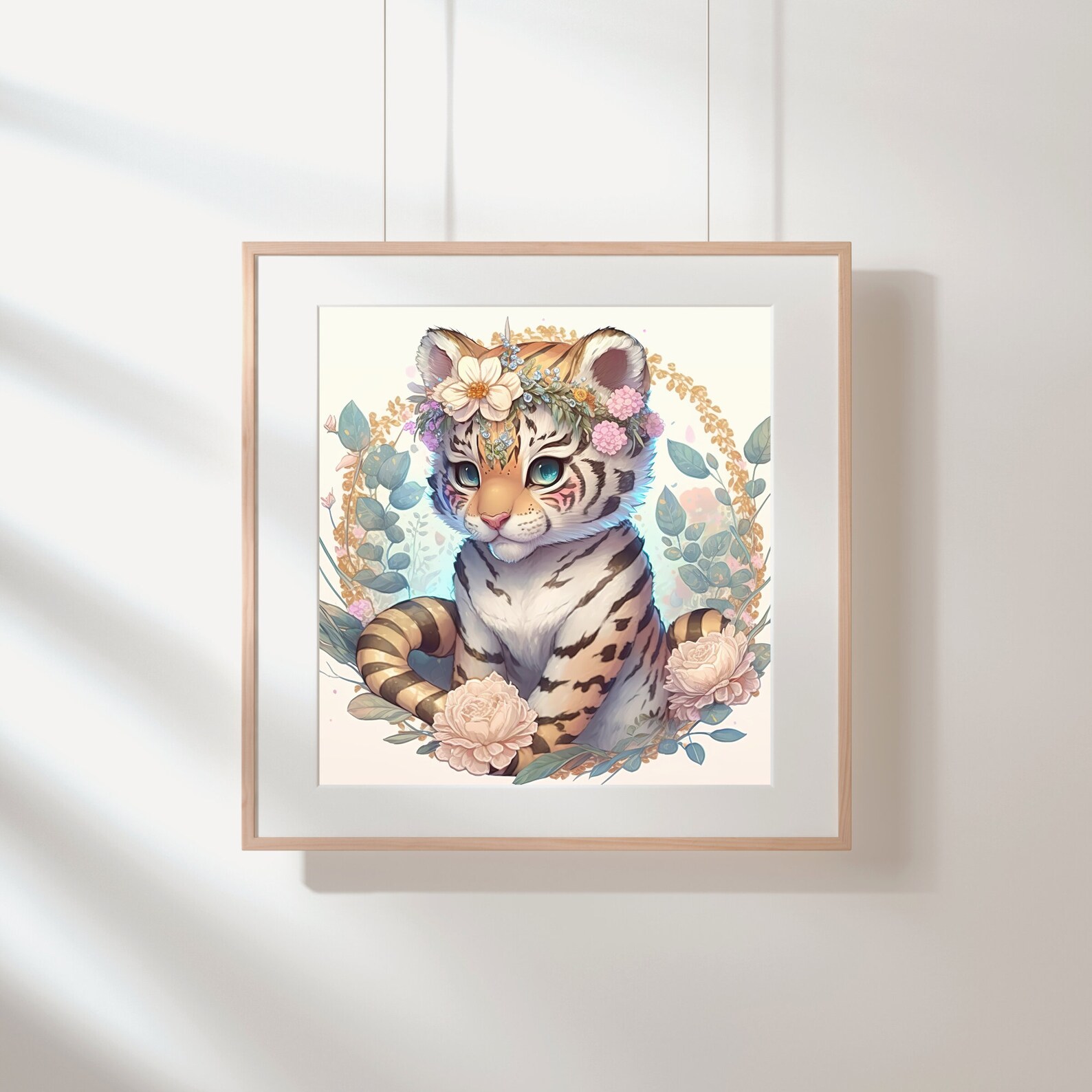 Tiger Watercolor Clipart Nursery Decor Baby Tiger Watercolor Cute Baby ...
