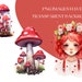 Watercolor Mushroom Pixie Clipart 8 PNG Files Fantasy Clipart Fairy ...