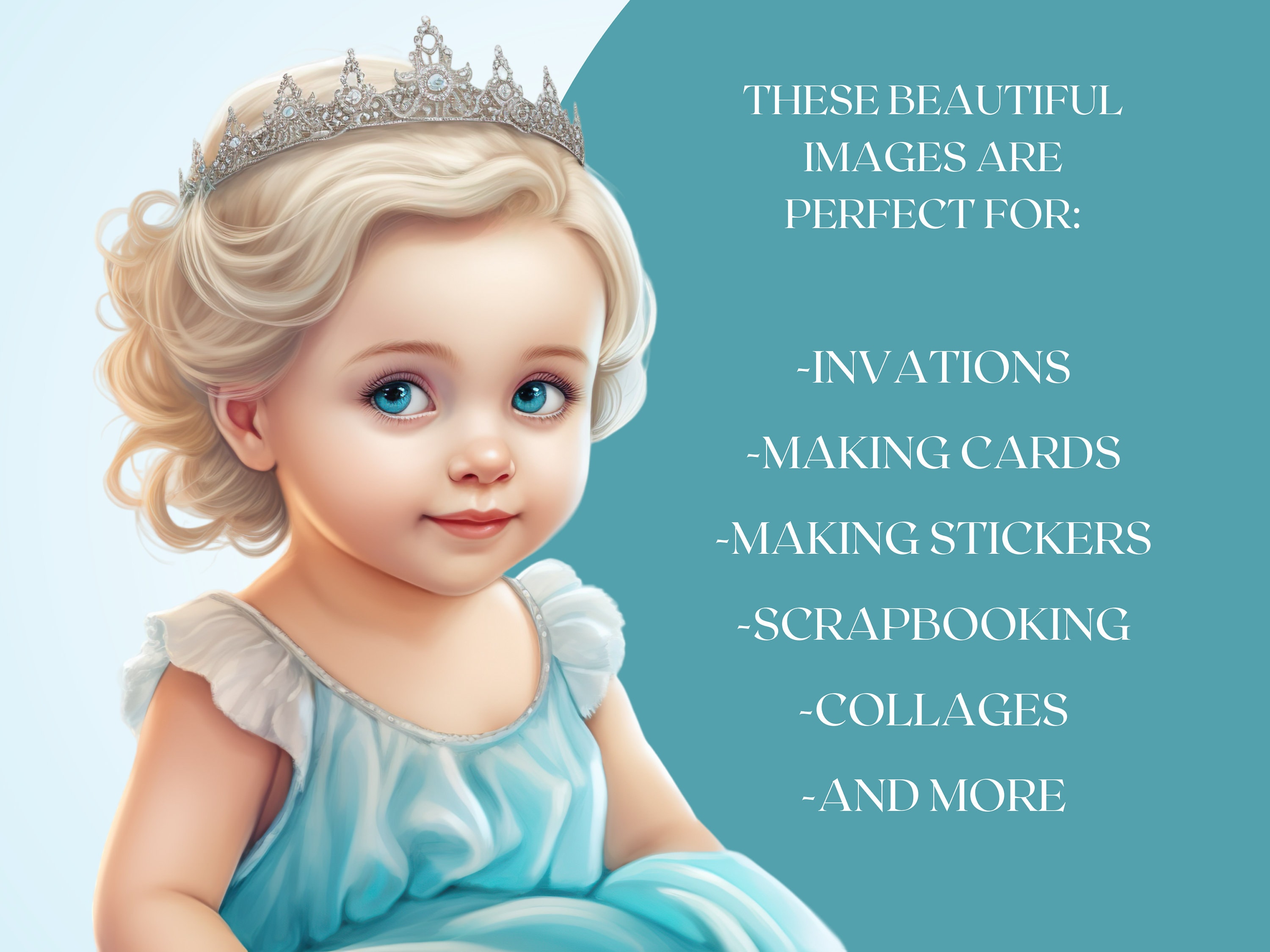 Cute Little Princess Clipart 10 PNG Files Watercolor Princess Clipart ...