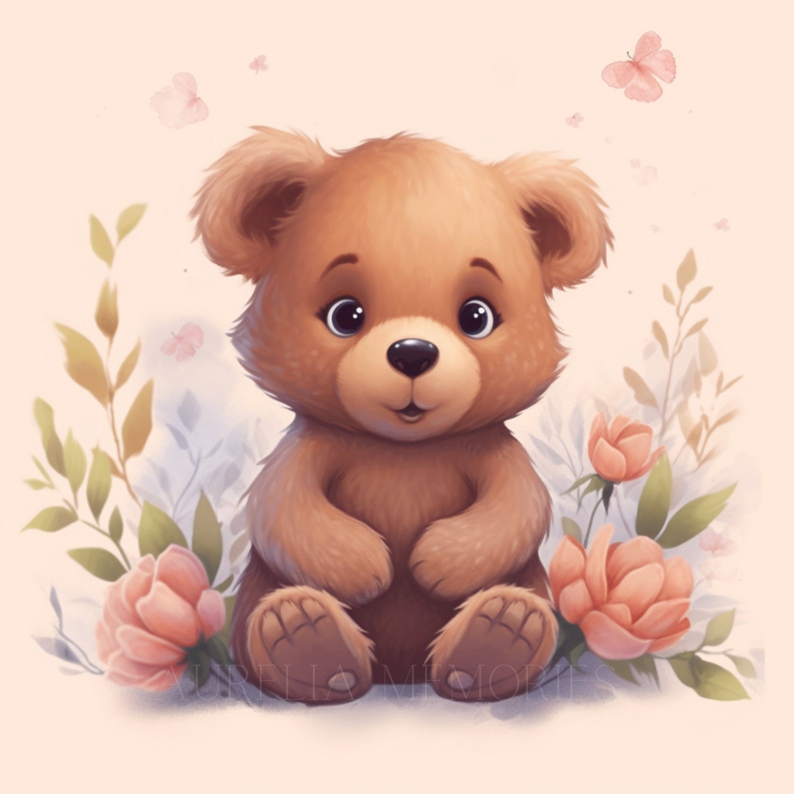 Cute Teddy Bear Clipart Nursery Decor Baby Bear Sweet Baby Animal ...
