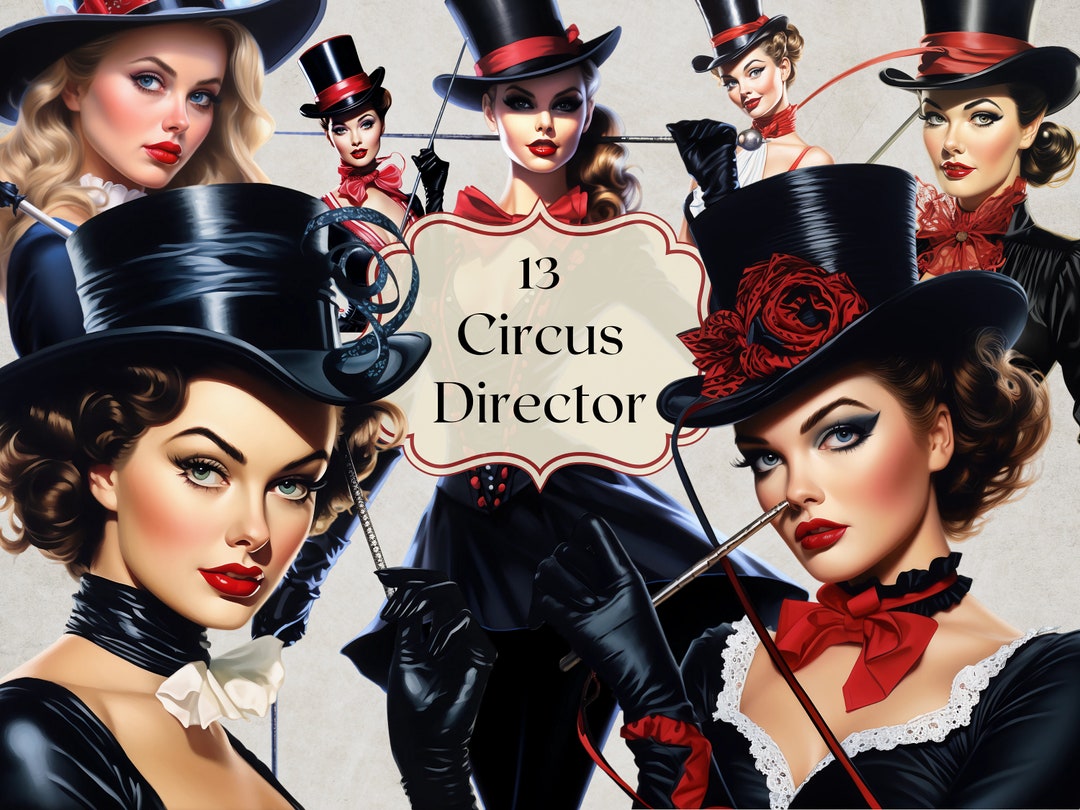 Pin up Circus Director Clipart 13 PNG Files Pin up Women Clipart ...