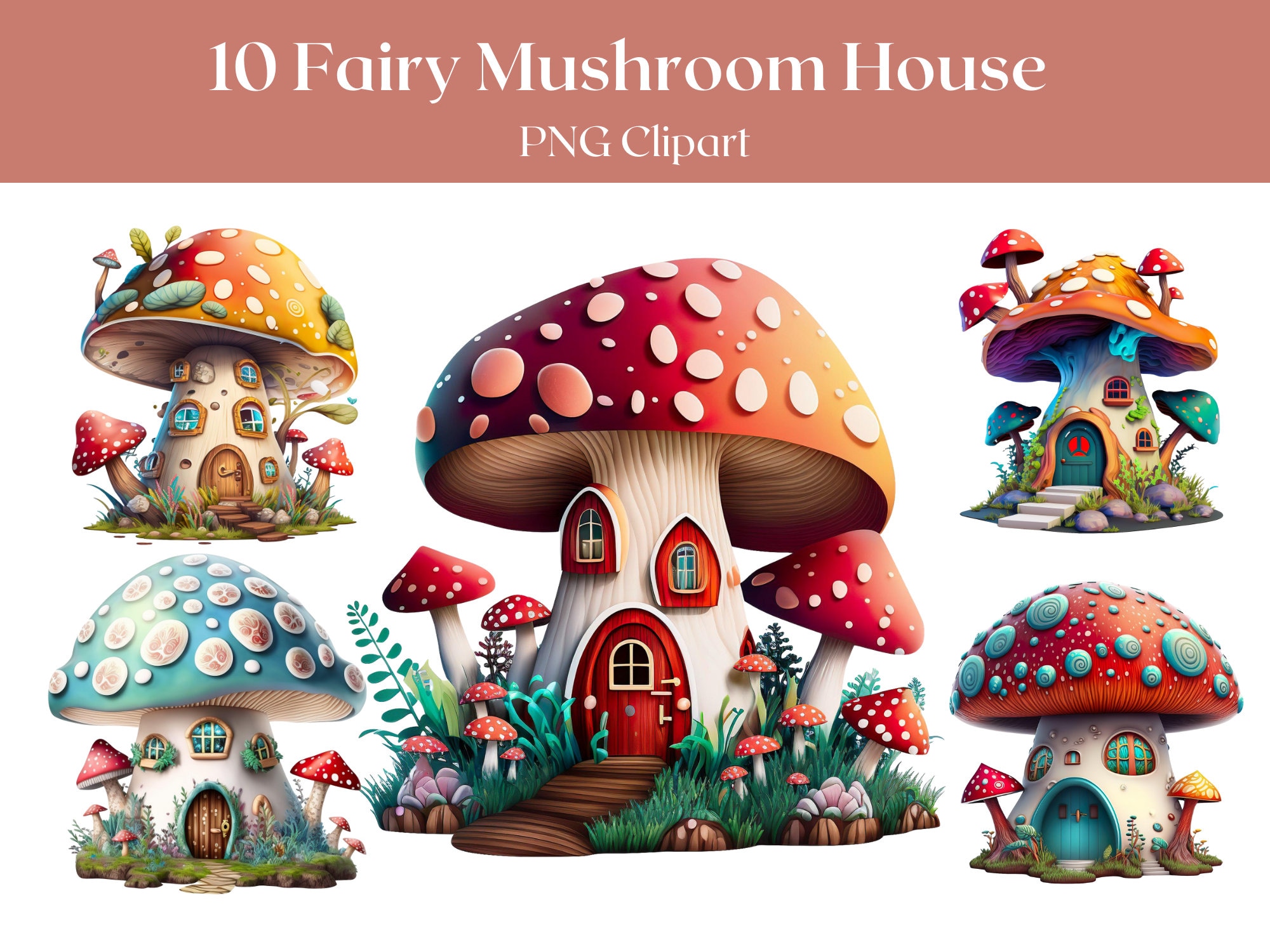 Mushroom House Clip Art