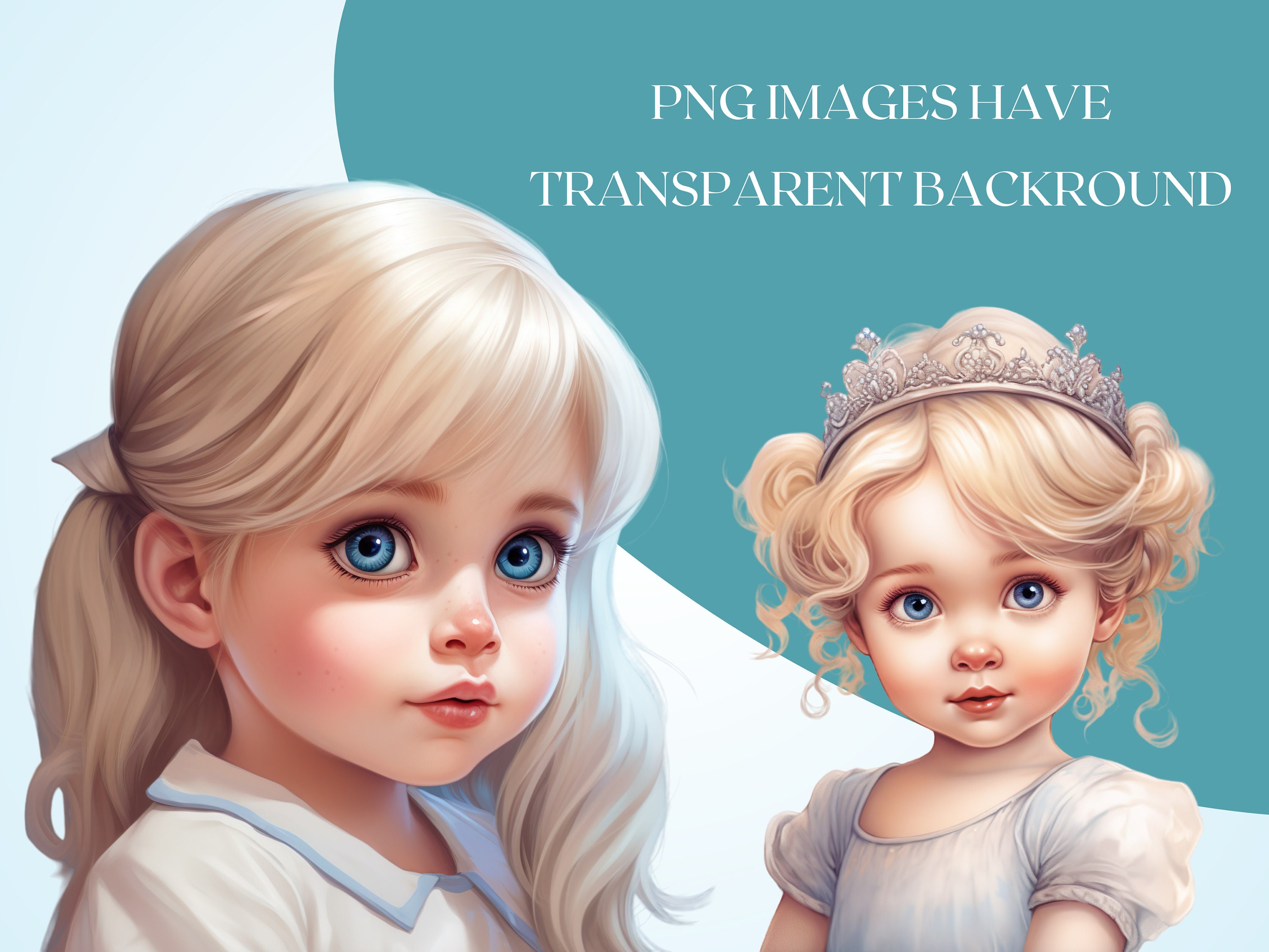 Cute Little Princess Clipart 10 PNG Files Watercolor Princess Clipart ...
