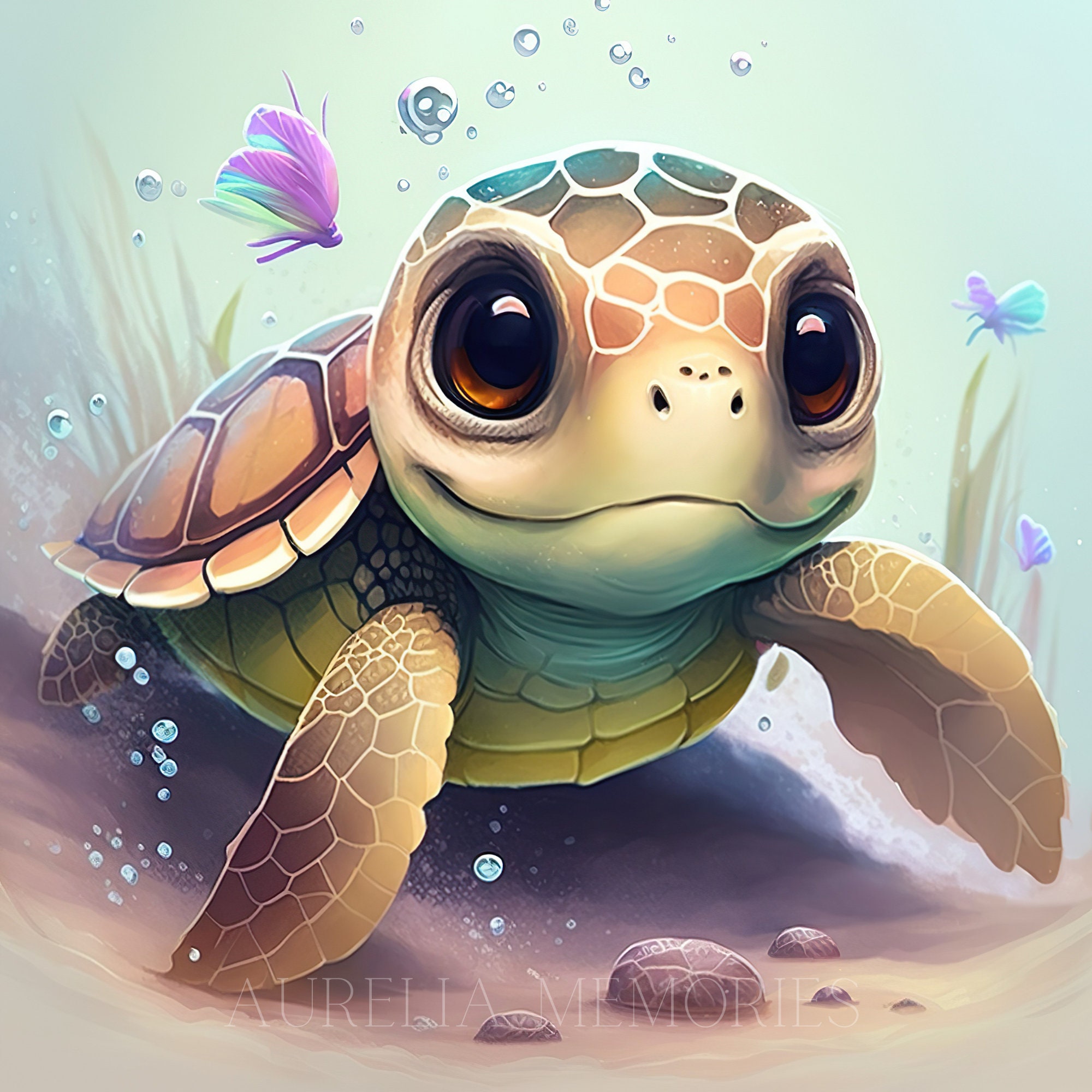 Cute Baby Turtles Wallpaper