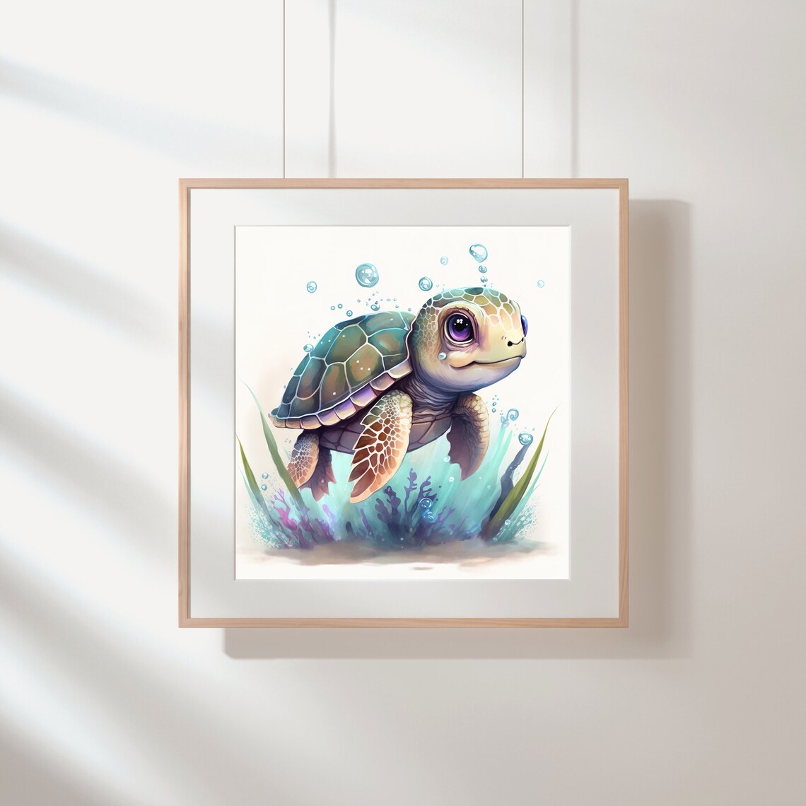 Turtle Watercolor Clipart Underwater World Watercolor Art Baby - Etsy