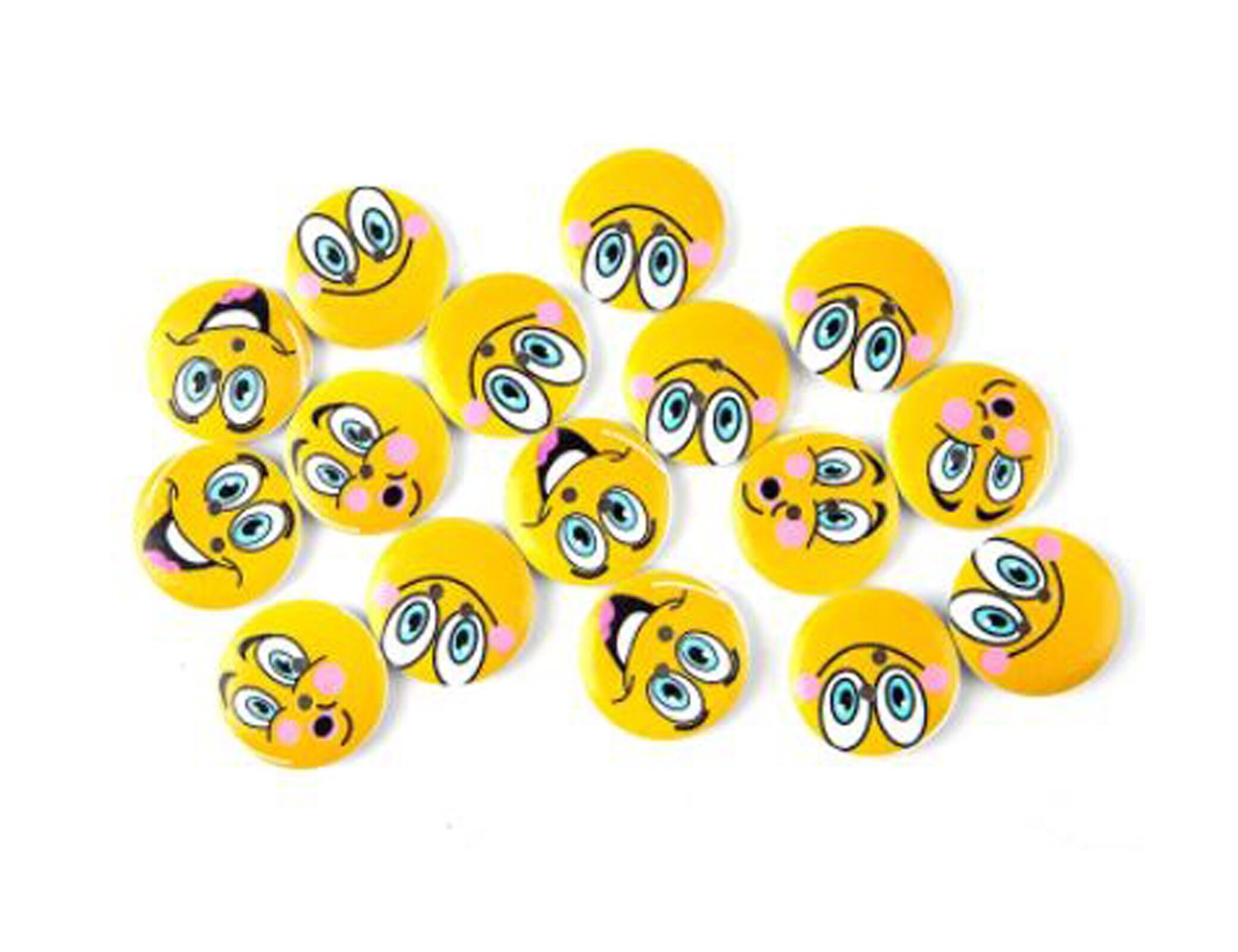 Buttons Emoji Smiling Face 25mm Diameter 10pcs Fun DIY Sewing Dress ...