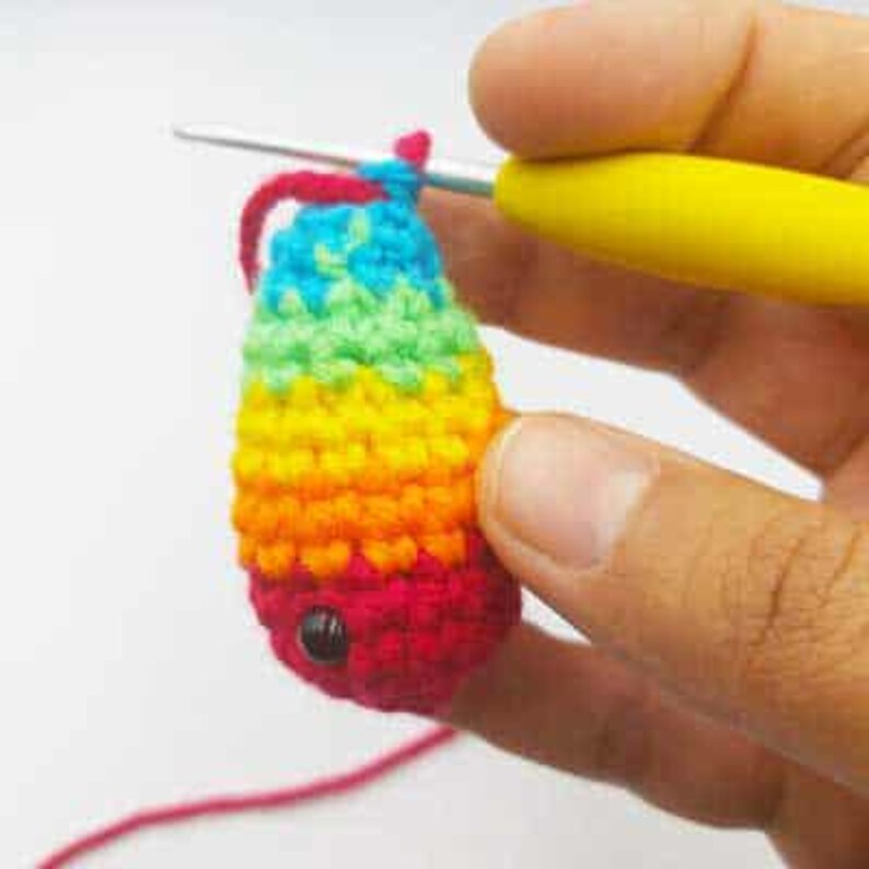 Digital PDF File - Crochet Pattern - Little Rainbow Fish. Super Easy to ...