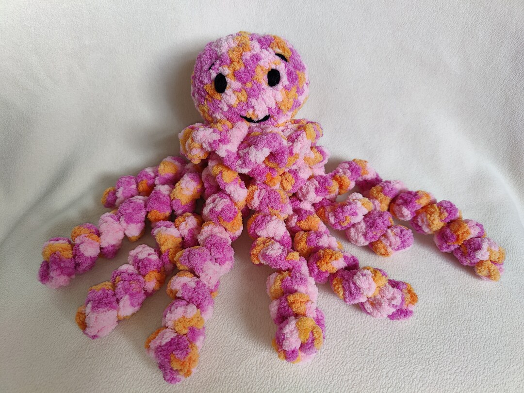 Julie the Jellyfish Sunset Pink, Hand Crocheted Extra Plush Toy. - Etsy