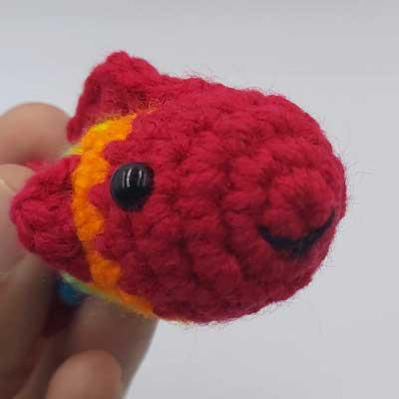 Digital PDF File - Crochet Pattern - Little Rainbow Fish. Super Easy to ...
