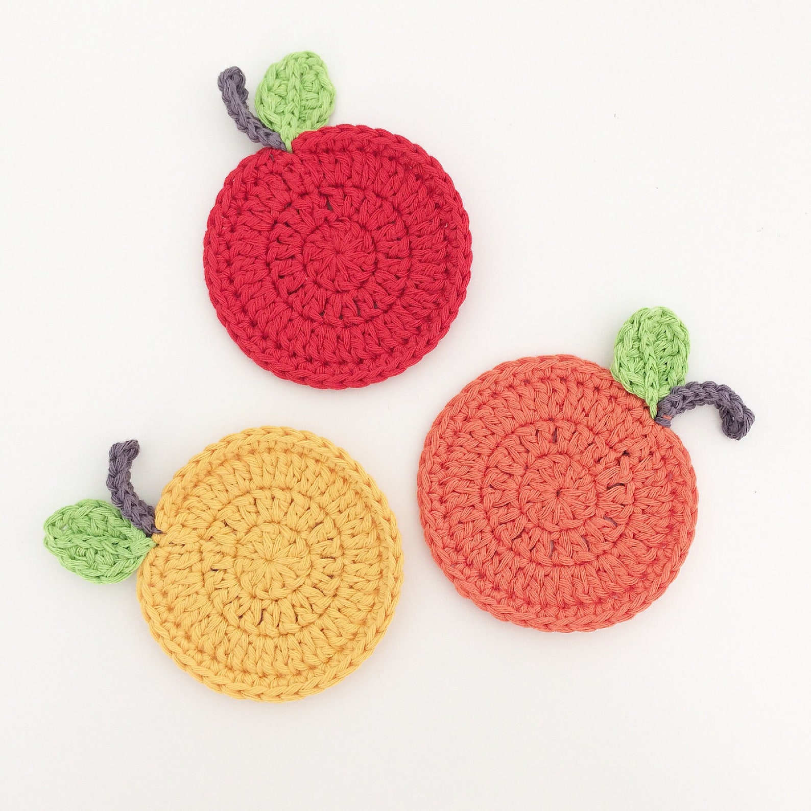 Digital PDF Crochet Pattern for Funky Fruit Coasters - Etsy