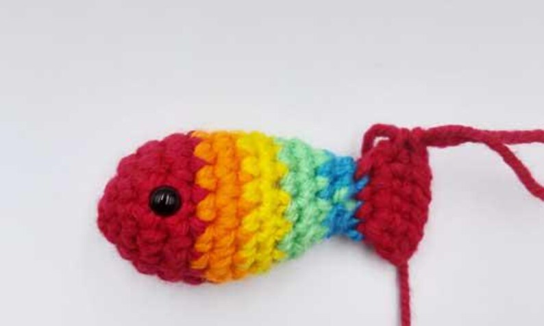 Digital PDF File - Crochet Pattern - Little Rainbow Fish. Super Easy to ...