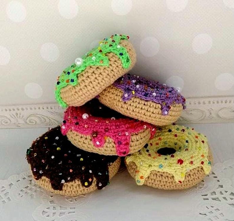 Digital PDF Crochet Pattern for Amigurumi Donut With Icing. - Etsy