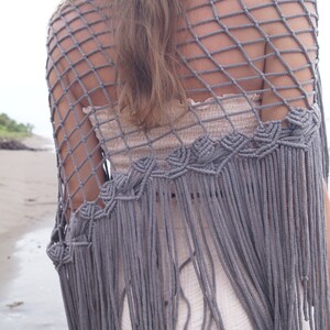 Macrame Shawl Text Description With Video Tutorial in English. Triangle ...