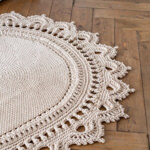 Pattern Crochet Large Oval Rug From Cord. Text Description of Each Row ...