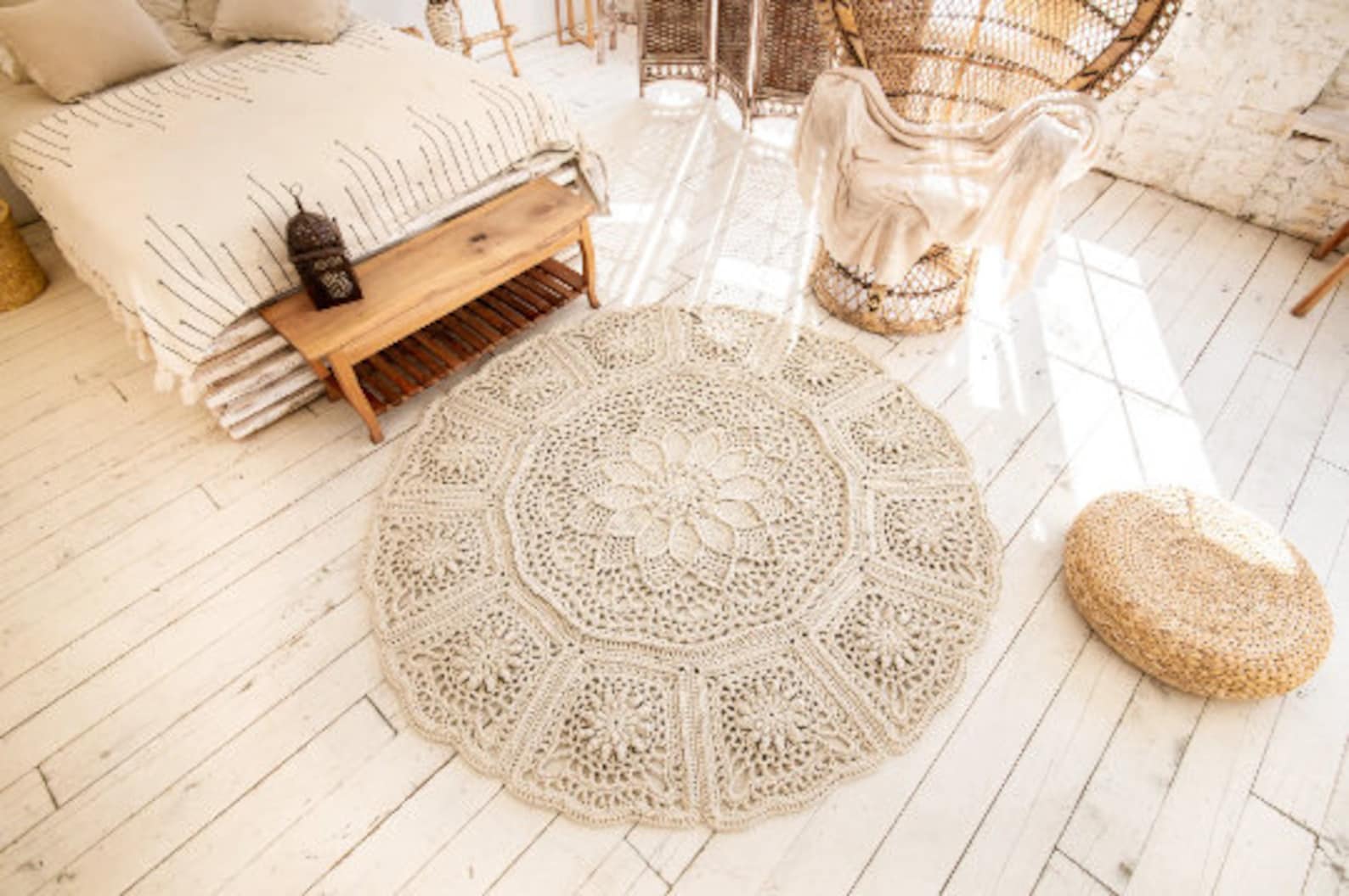 Crochet Rug Text Description of Each Row in English + Video Tutorial ...