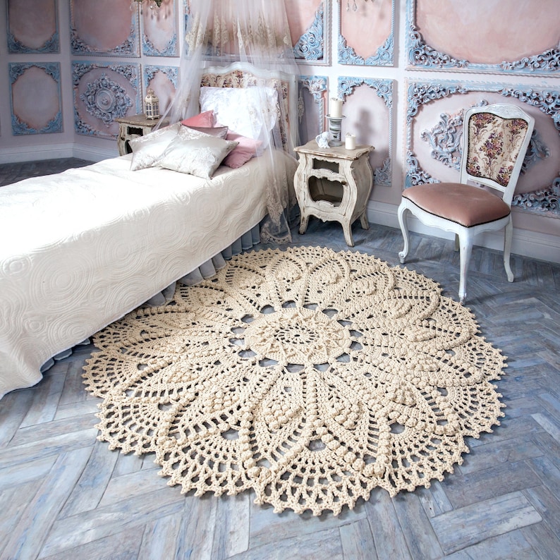 Crochet Rug Text Description of Each Row in English + Video Tutorial ...