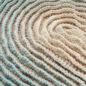 Wavy сrochet Rug Text Description of Each Row in English + Video ...