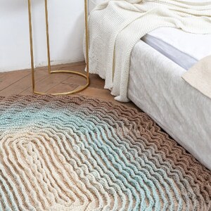 Wavy сrochet Rug Text Description of Each Row in English + Video ...