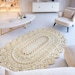 Pattern Crochet Large Oval Rug From Cord. Text Description of Each Row ...