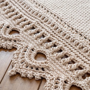 Pattern Crochet Large Oval Rug From Cord. Text Description of Each Row ...