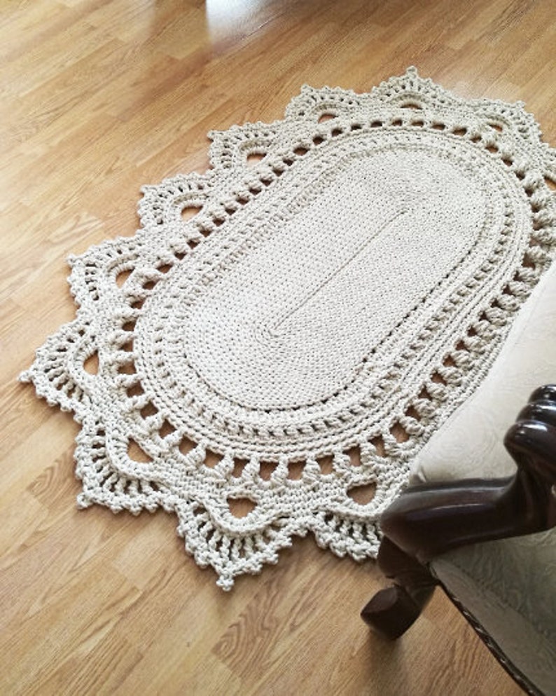 Crochet Rug Text Description of Each Row and Video Tutorial Crochet ...