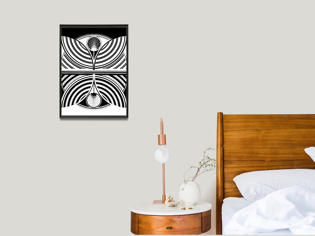 Inverse Lotus | Black and White Prints | Inverse Art | Minimalist Art ...