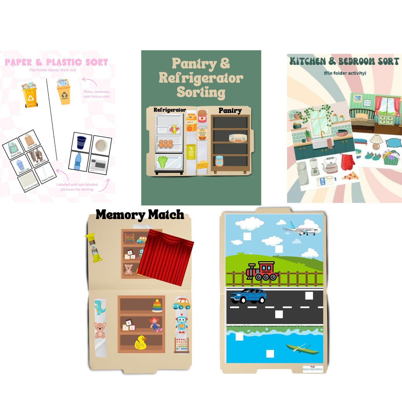 File Folder Game Bundle, Sped Resources, Life Skills Activities ...