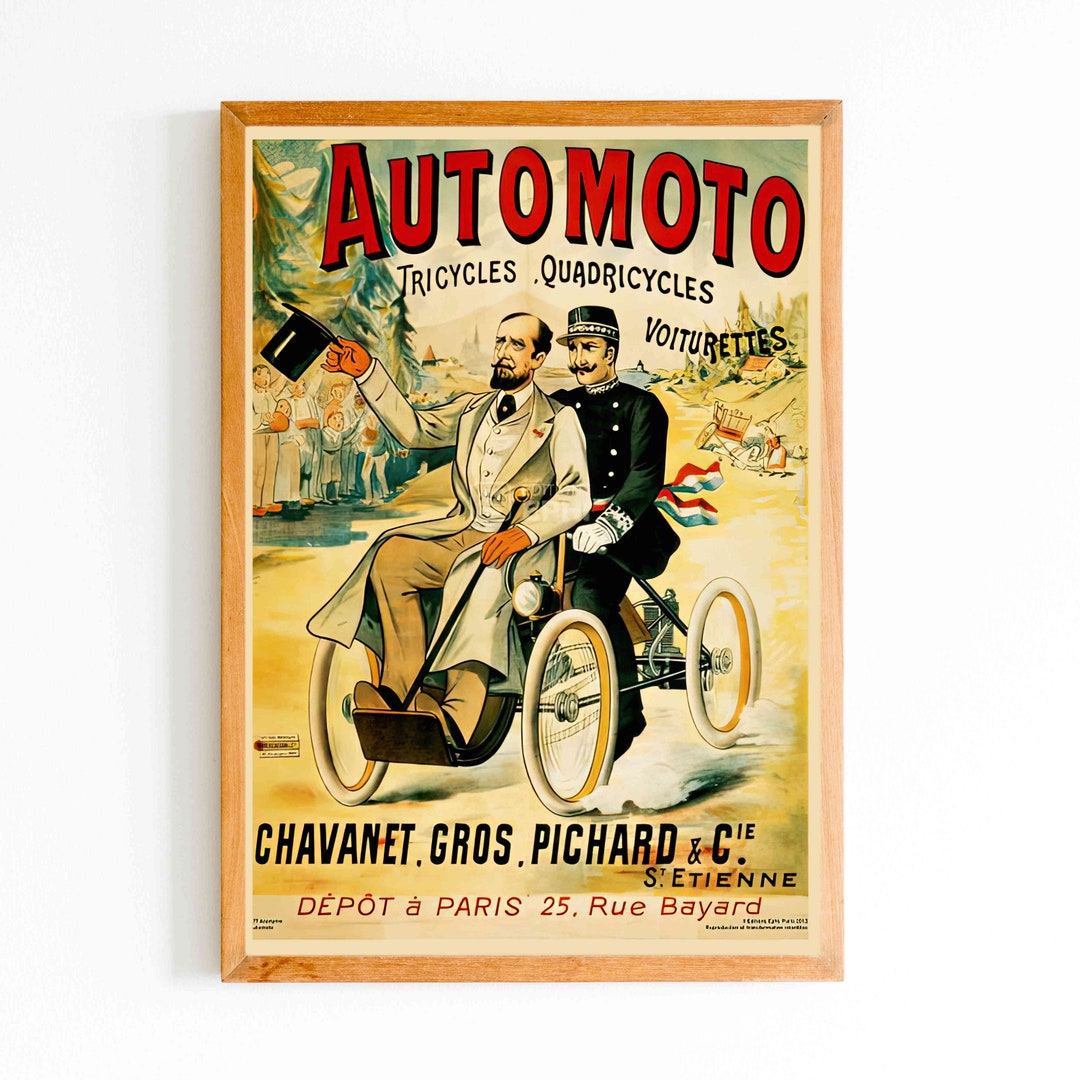 A9 Circa 1900 Automobile Ad Poster - Etsy