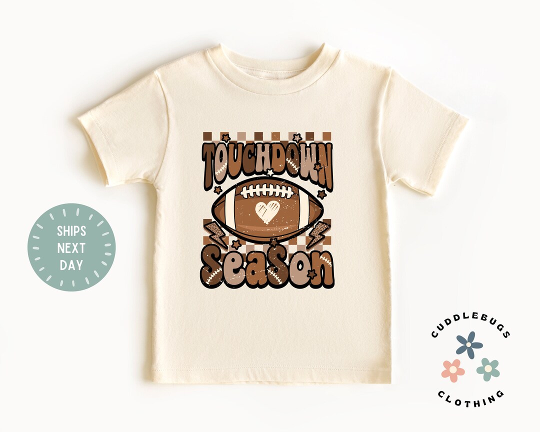 Touchdown Season Toddler Shirt - Retro Fall Kids Tee - Cute Football ...