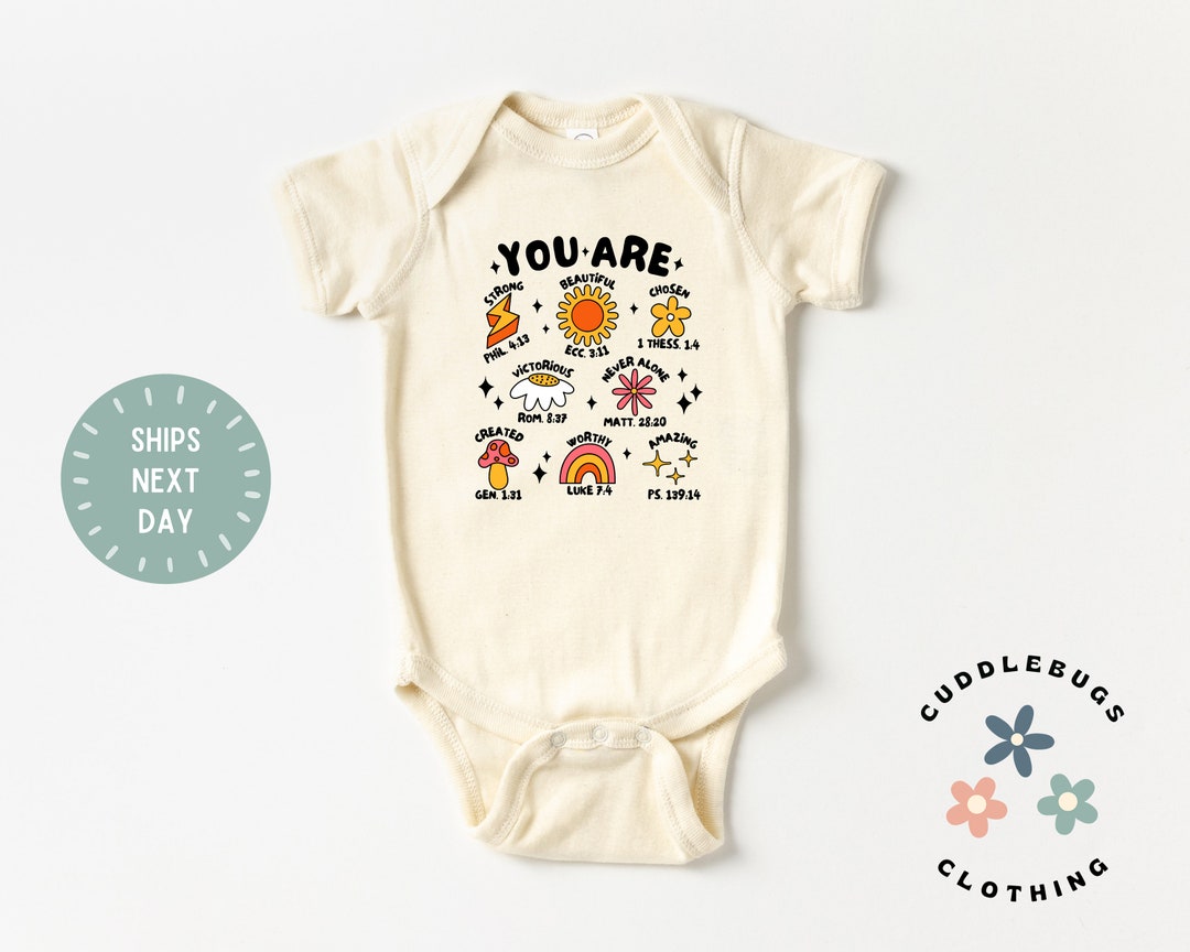 God Says I Am Baby Onesies® Bodysuit You Are Bible Verse Bodysuit ...