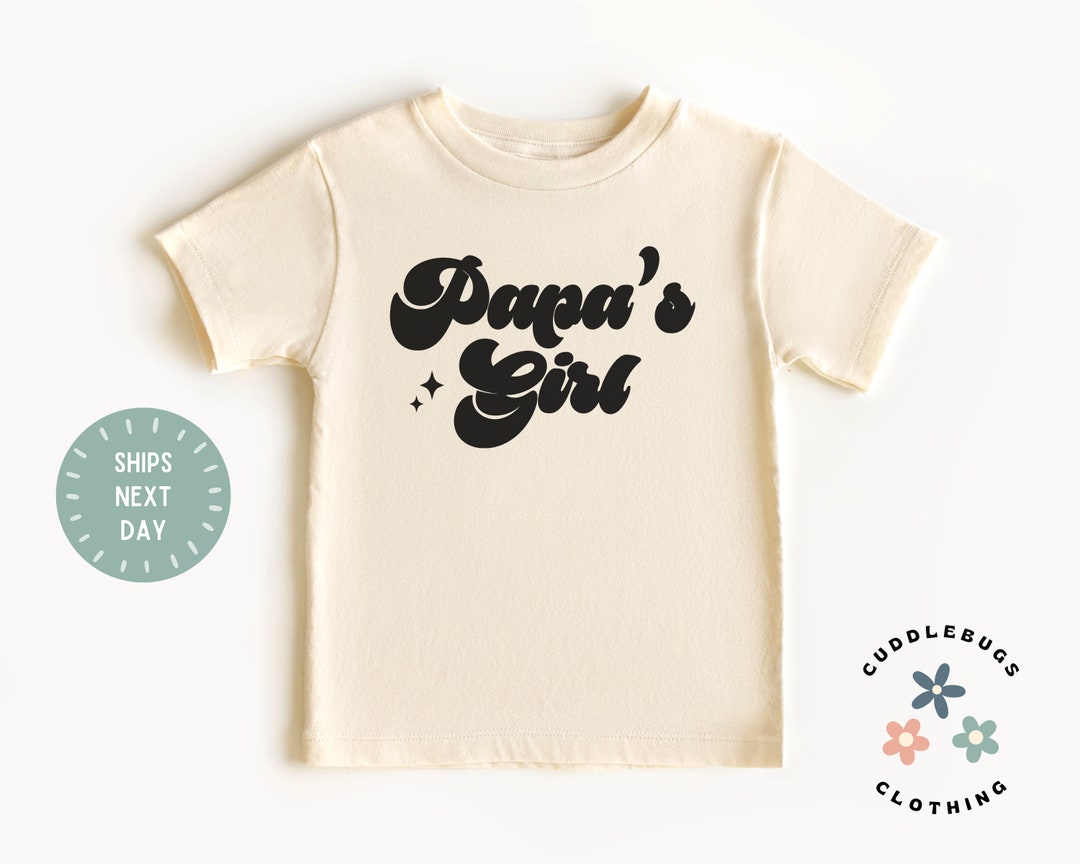 Papa's Girl Kids Shirt - Cute Papa's Girl Toddler Father's Day Gift for ...