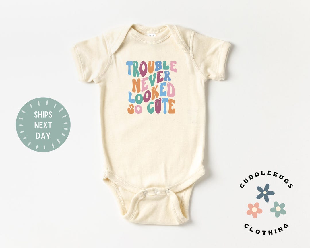 Trouble Never Looked so Cute Baby ONSIES® Bodysuit Cute Baby Bodysuit ...