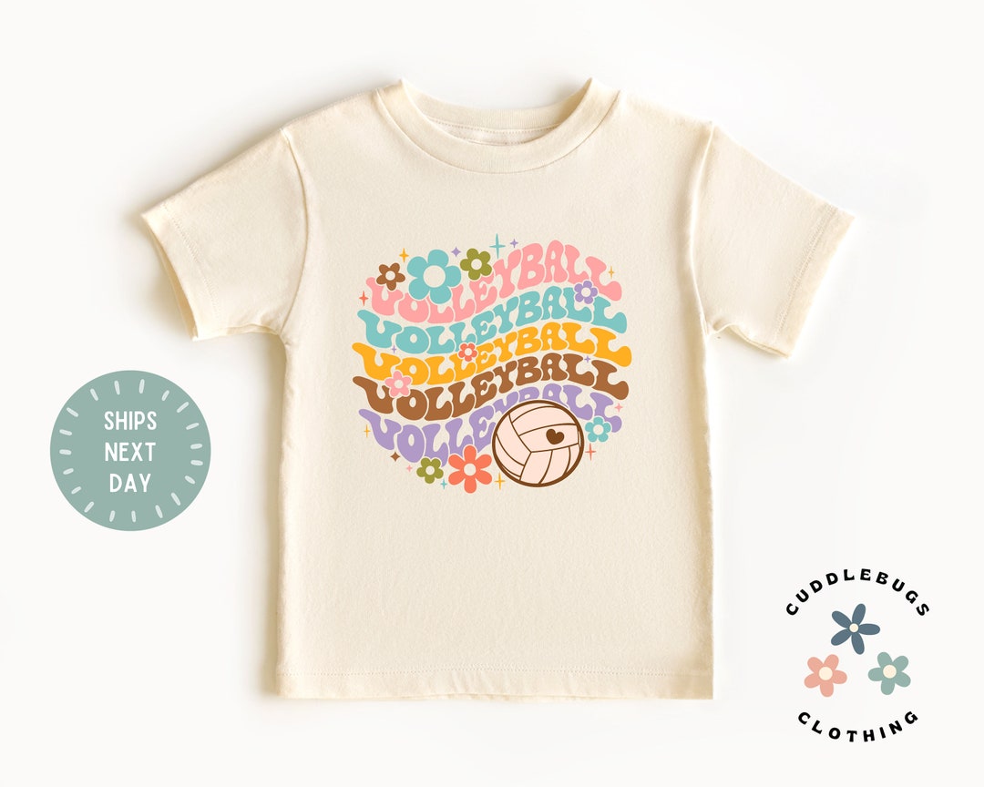Volleyball Kids Shirt - Retro Volleyball Vibes Tee - Back to School ...