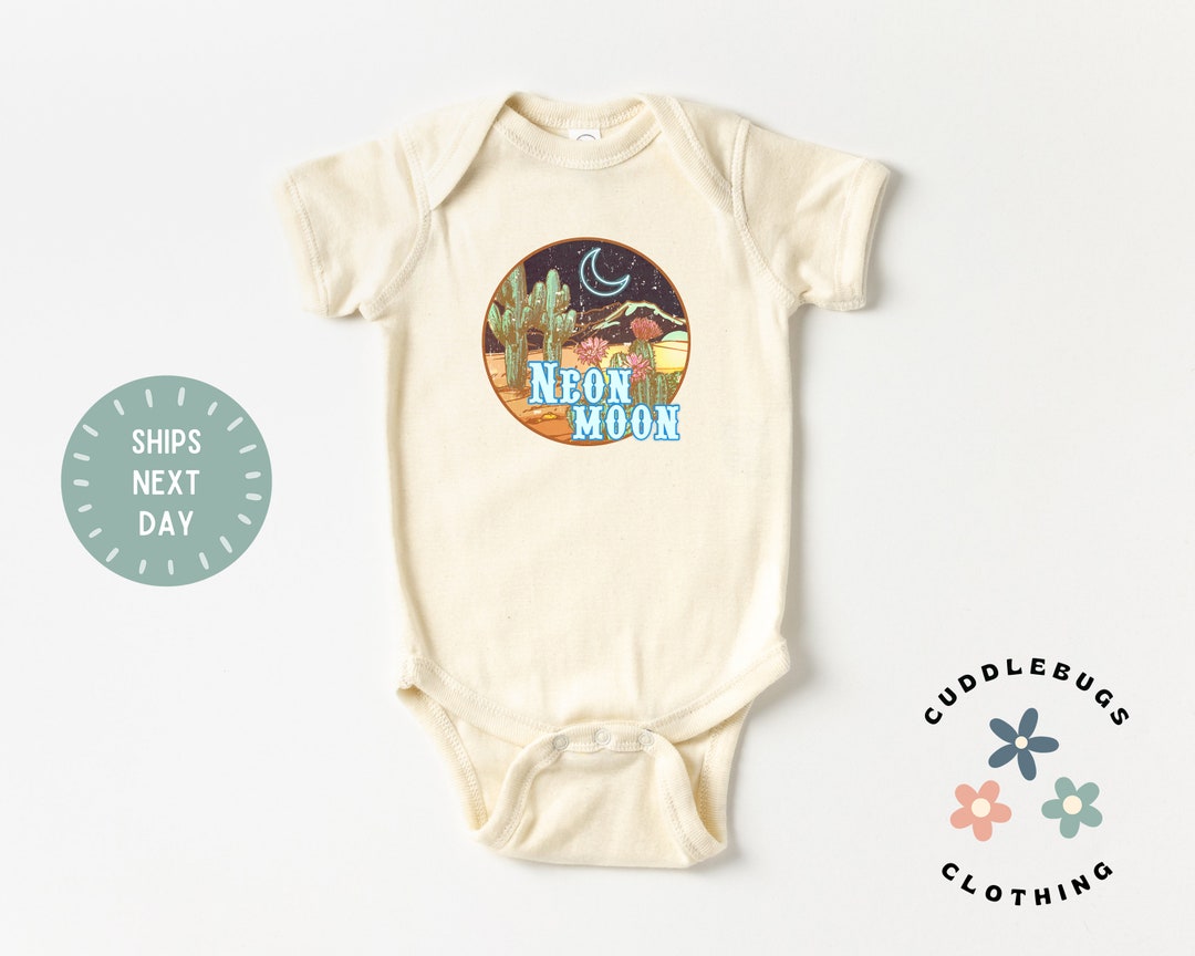 Neon Moon Baby ONESIES® Bodysuit - Retro Desert Moon Baby Bodysuit ...