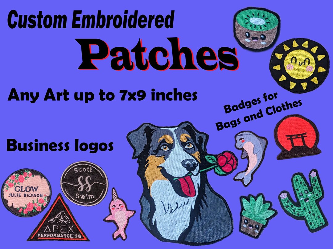 Custom Embroidered Badges Sew On/iron on Options Crafted - Etsy